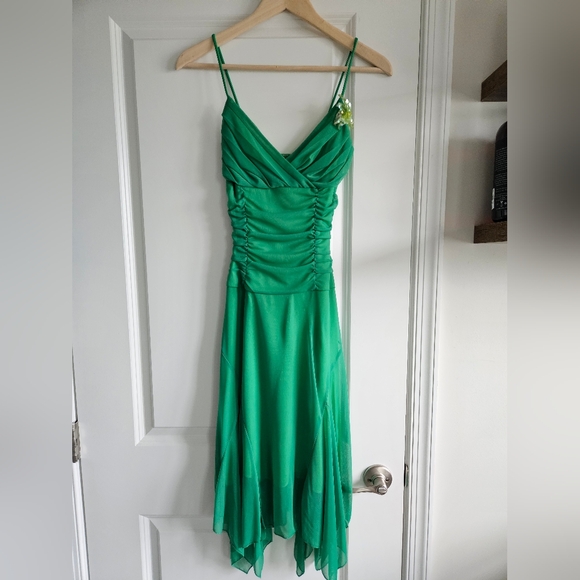 Ruby Rox | Dresses | Ruby Rox Green Asymmetrical Ruched Dress | Poshmark